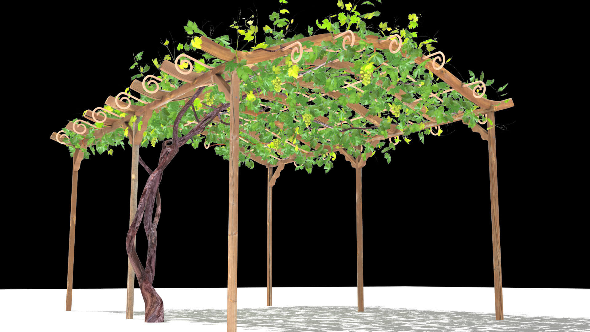 Vine Pergola - 3D Model by Buncic