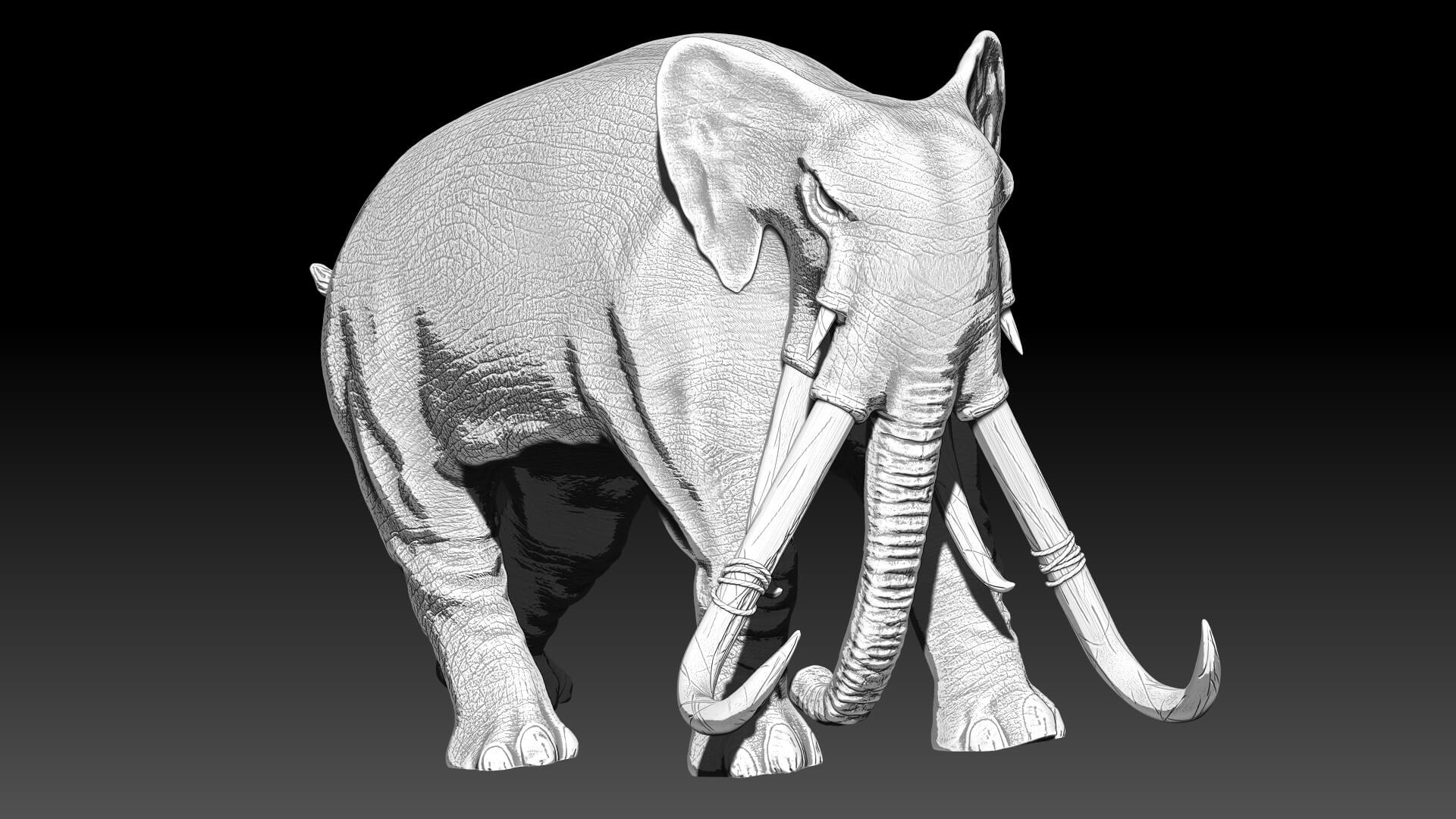 War Elephants - 3D Model by Buncic