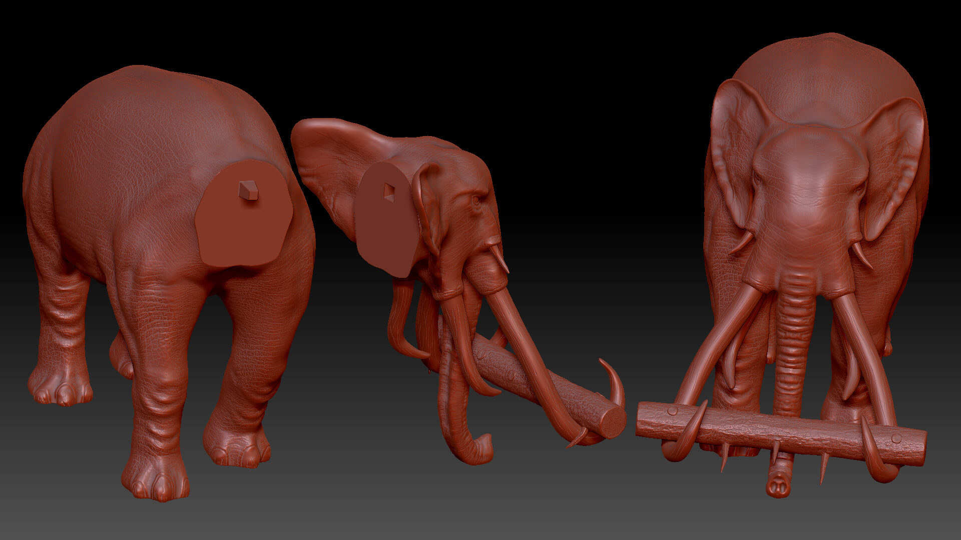 War Elephants - 3D Model by Buncic