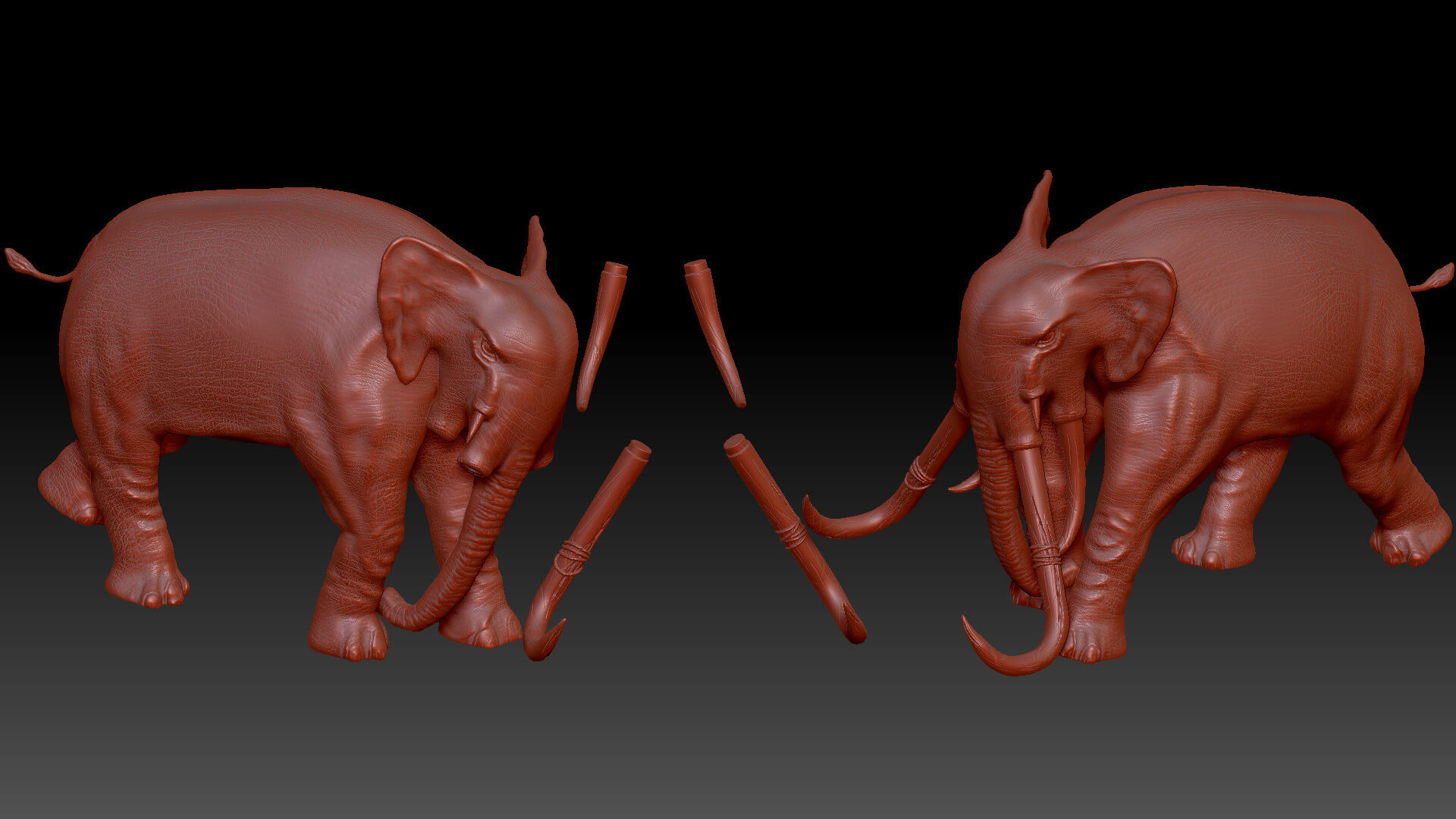 War Elephants - 3D Model by Buncic