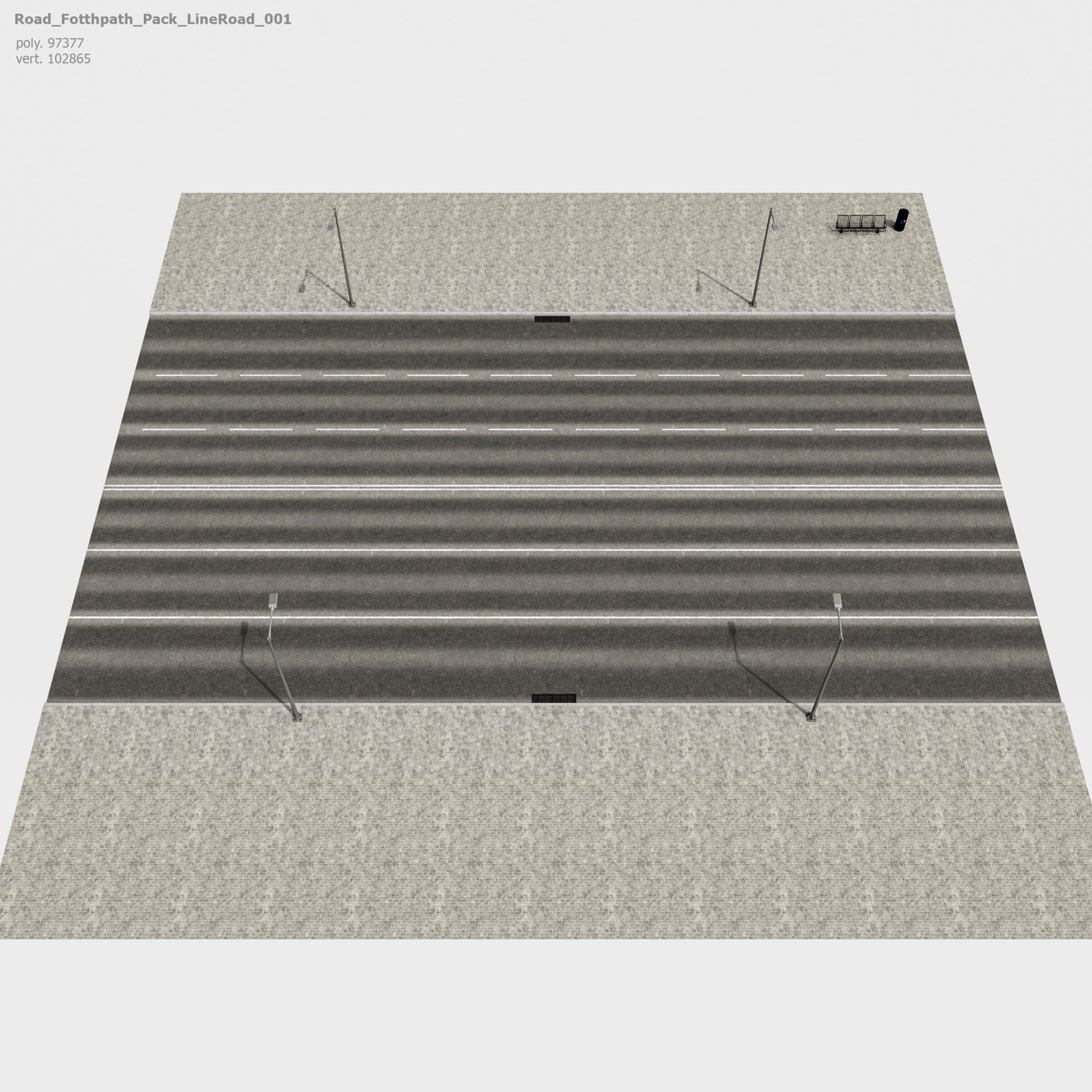 Road - Fothpath Pack 3D Model by Buzoverov