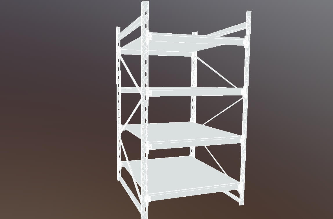 Metal Rack for Warehouse - 3D Model by C-MES