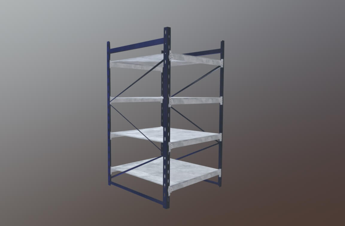 Metal Rack for Warehouse - 3D Model by C-MES