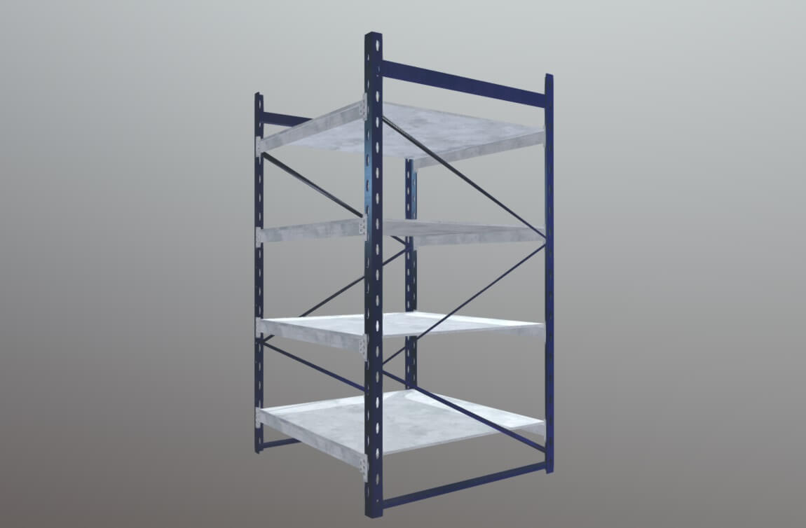 Metal Rack for Warehouse - 3D Model by C-MES