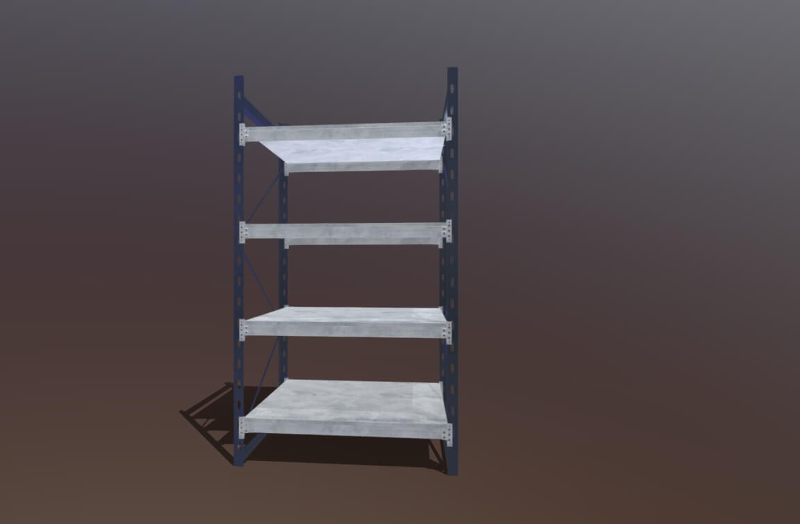 Metal Rack for Warehouse - 3D Model by C-MES