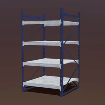 Metal Rack for Warehouse - 3D Model by C-MES