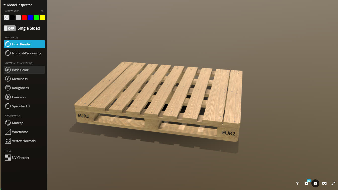 Pallet-Eur 2 3D Model by C-MES