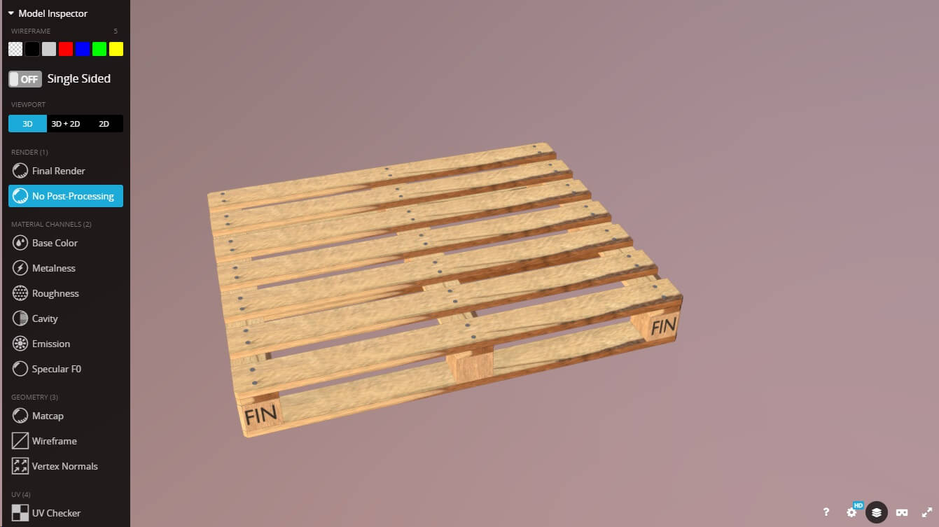 Pallet-Eur-Fin 3D Model by C-MES