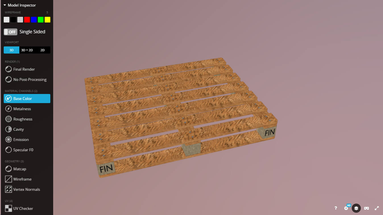 Pallet-Eur-Fin 3D Model by C-MES