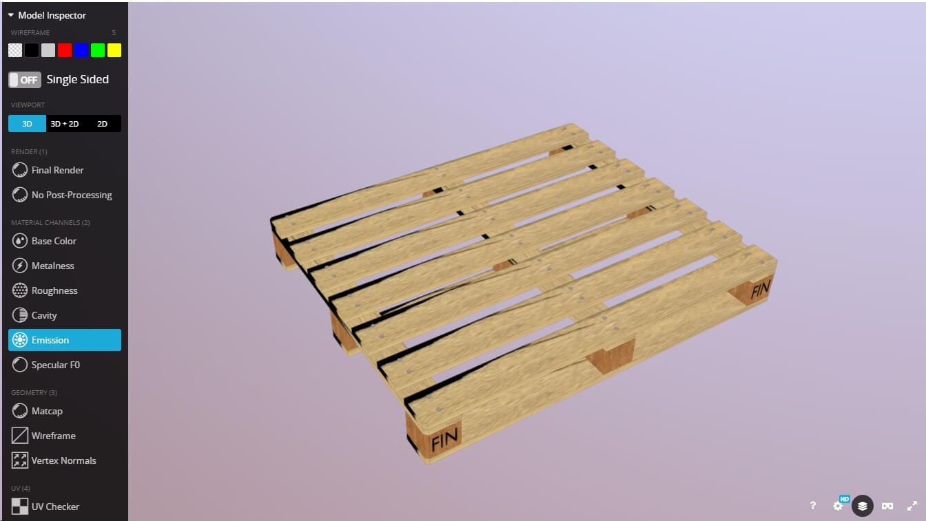 Pallet-Eur-Fin 3D Model by C-MES