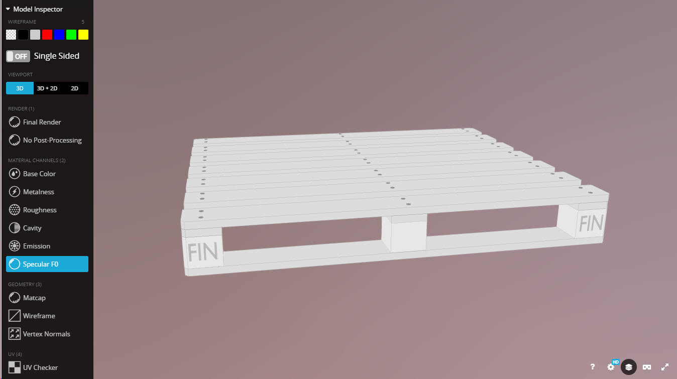 Pallet-Eur-Fin 3D Model by C-MES