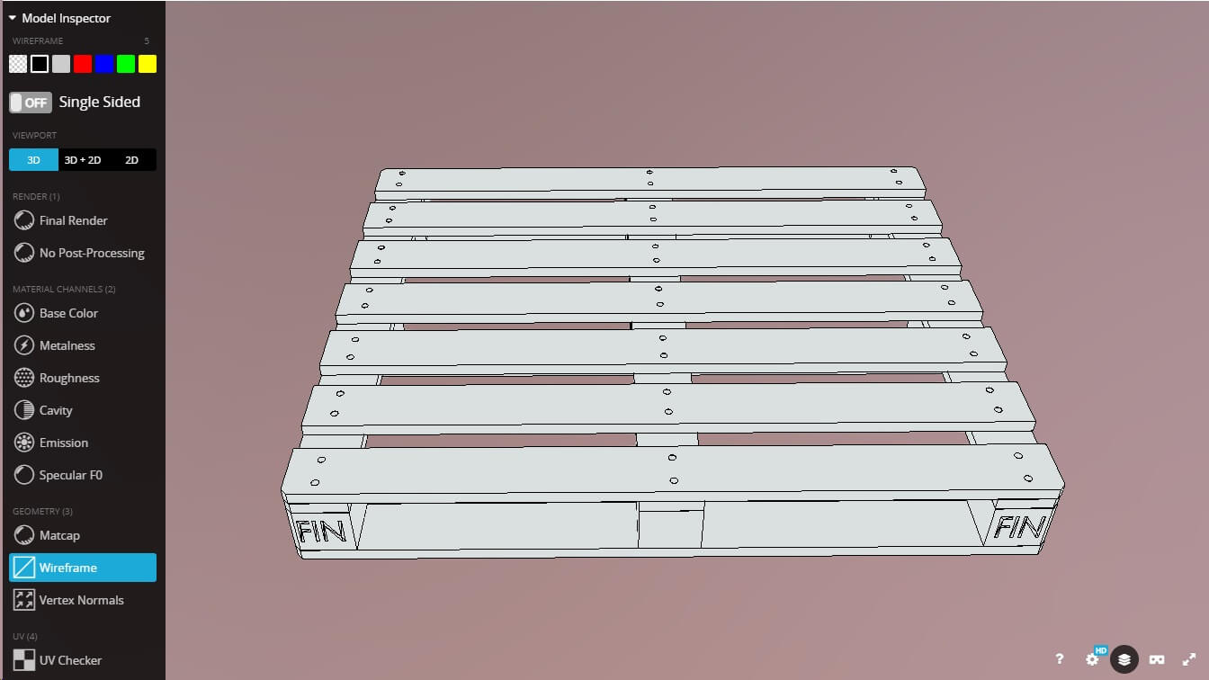 Pallet-Eur-Fin 3D Model by C-MES