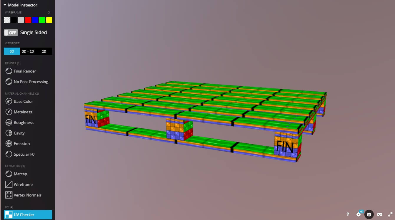 Pallet-Eur-Fin 3D Model by C-MES