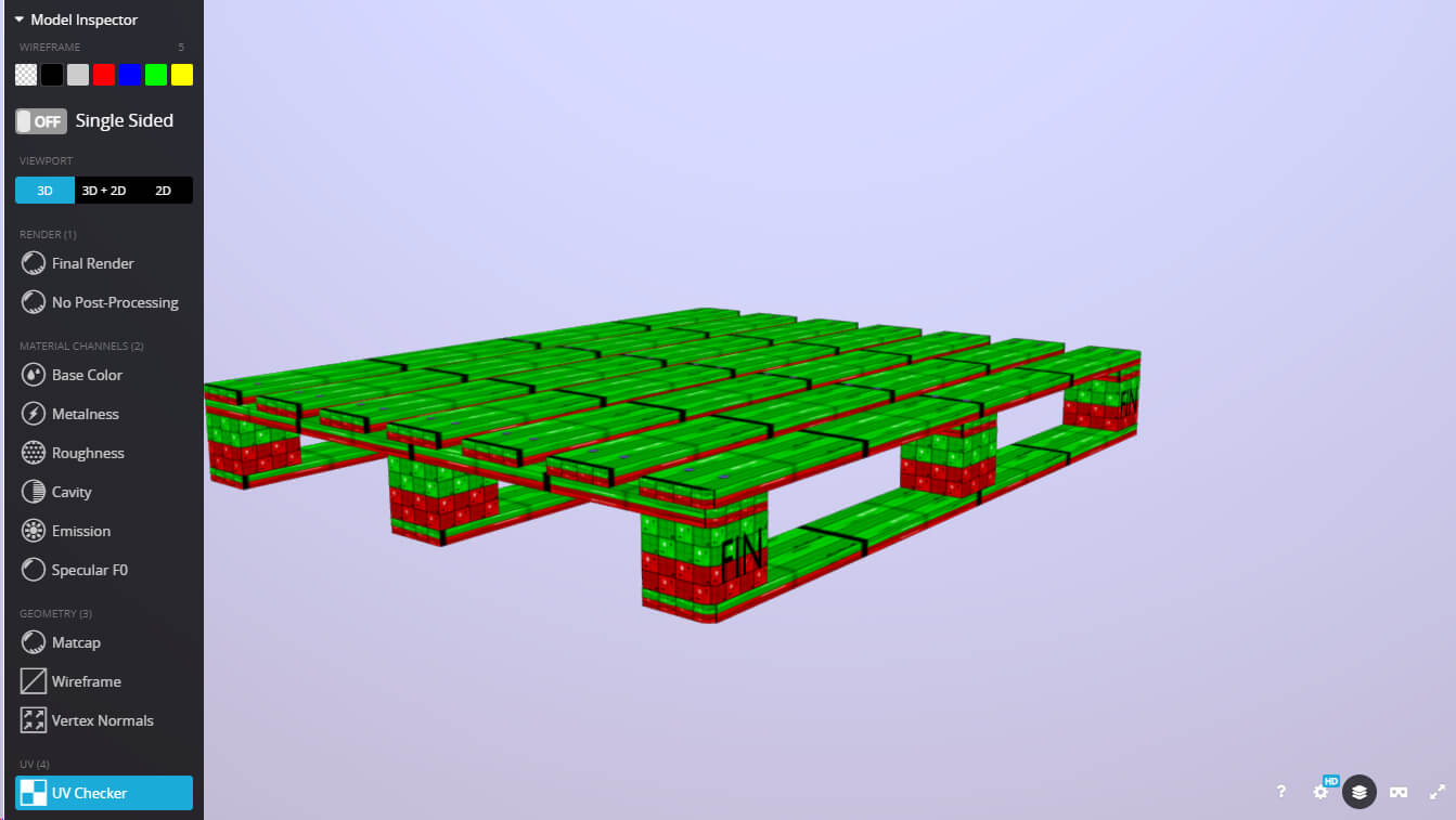 Pallet-Eur-Fin 3D Model by C-MES