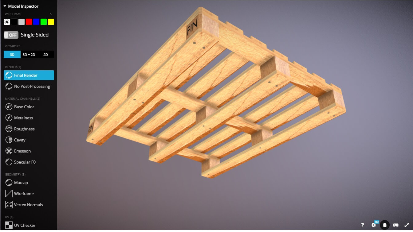 Pallet-Eur-Fin 3D Model by C-MES