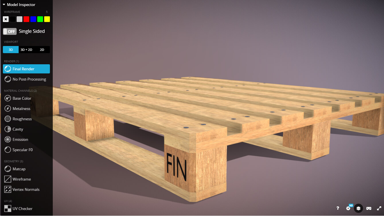 Pallet-Eur-Fin 3D Model by C-MES