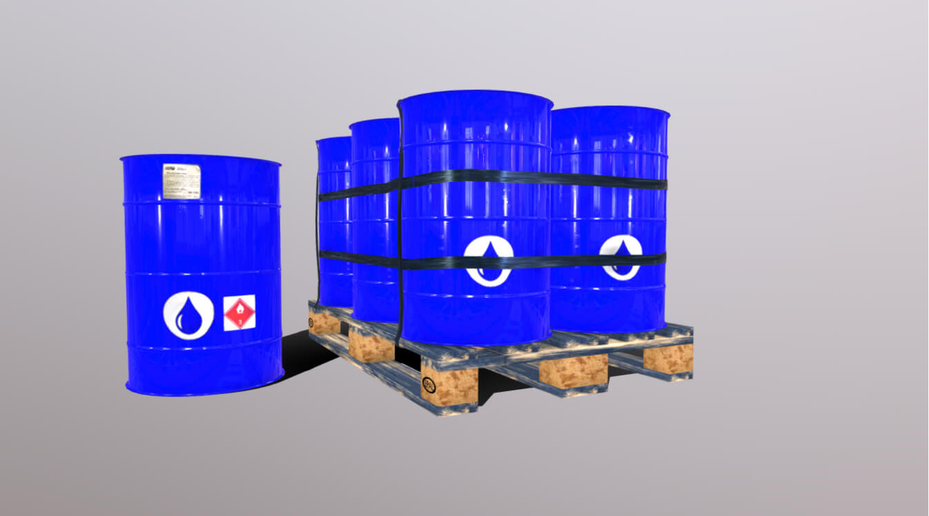 Pallet With Imperial Barrels - 3D Model by C-MES