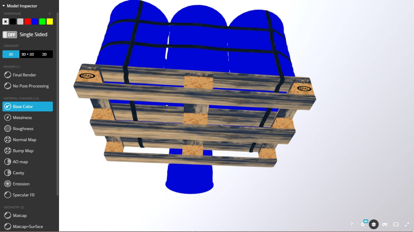 Pallet With Imperial Barrels - 3D Model by C-MES