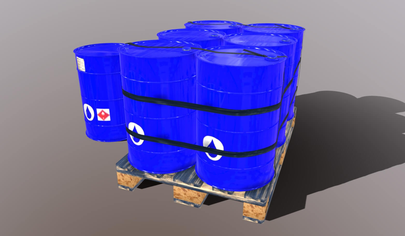 Pallet With Imperial Barrels - 3D Model by C-MES