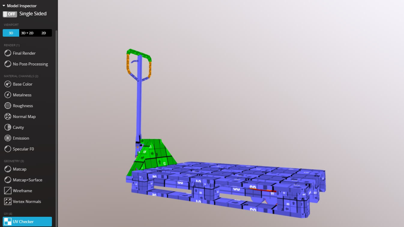 Pallet With Loader - 3D Model by C-MES