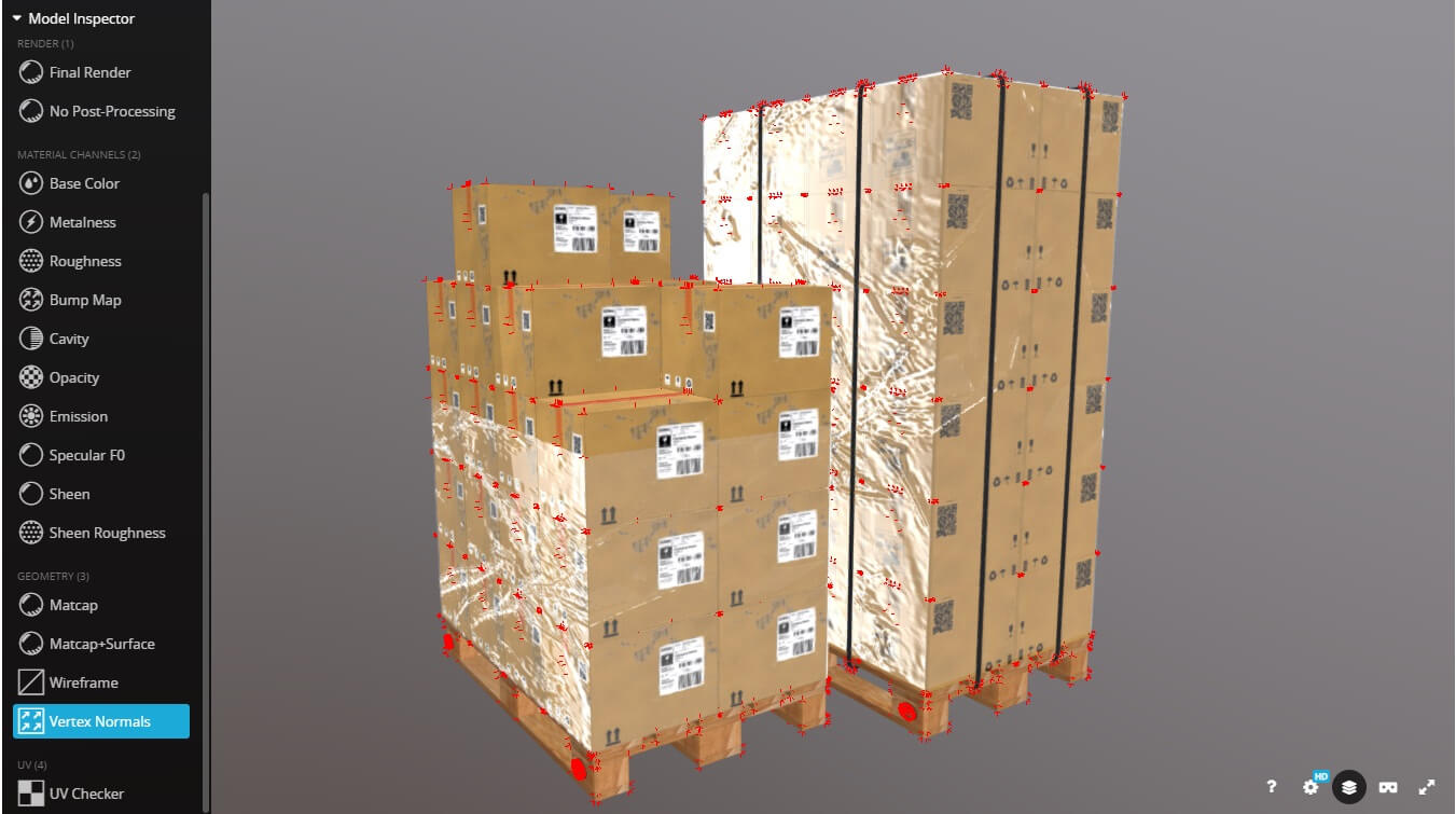 Pallets With Boxex - 3D Model by C-MES