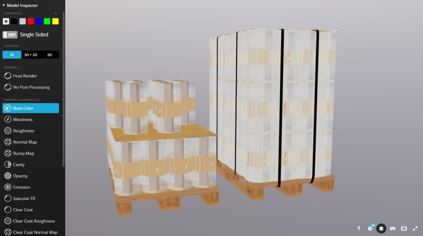 Pallets With Roll Film - 3D Model by C-MES