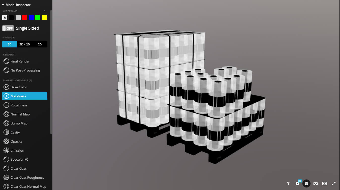 Pallets With Roll Film - 3D Model by C-MES