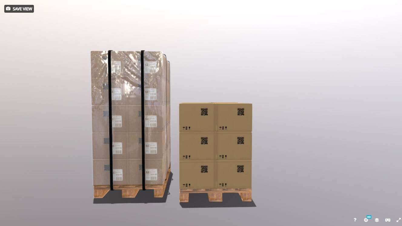 Pallets With Boxex - 3D Model by C-MES
