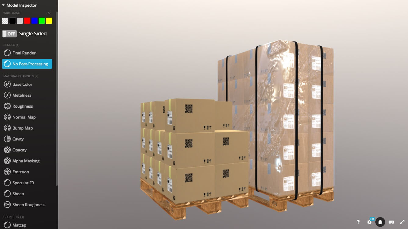 Pallets With Boxex - 3D Model by C-MES