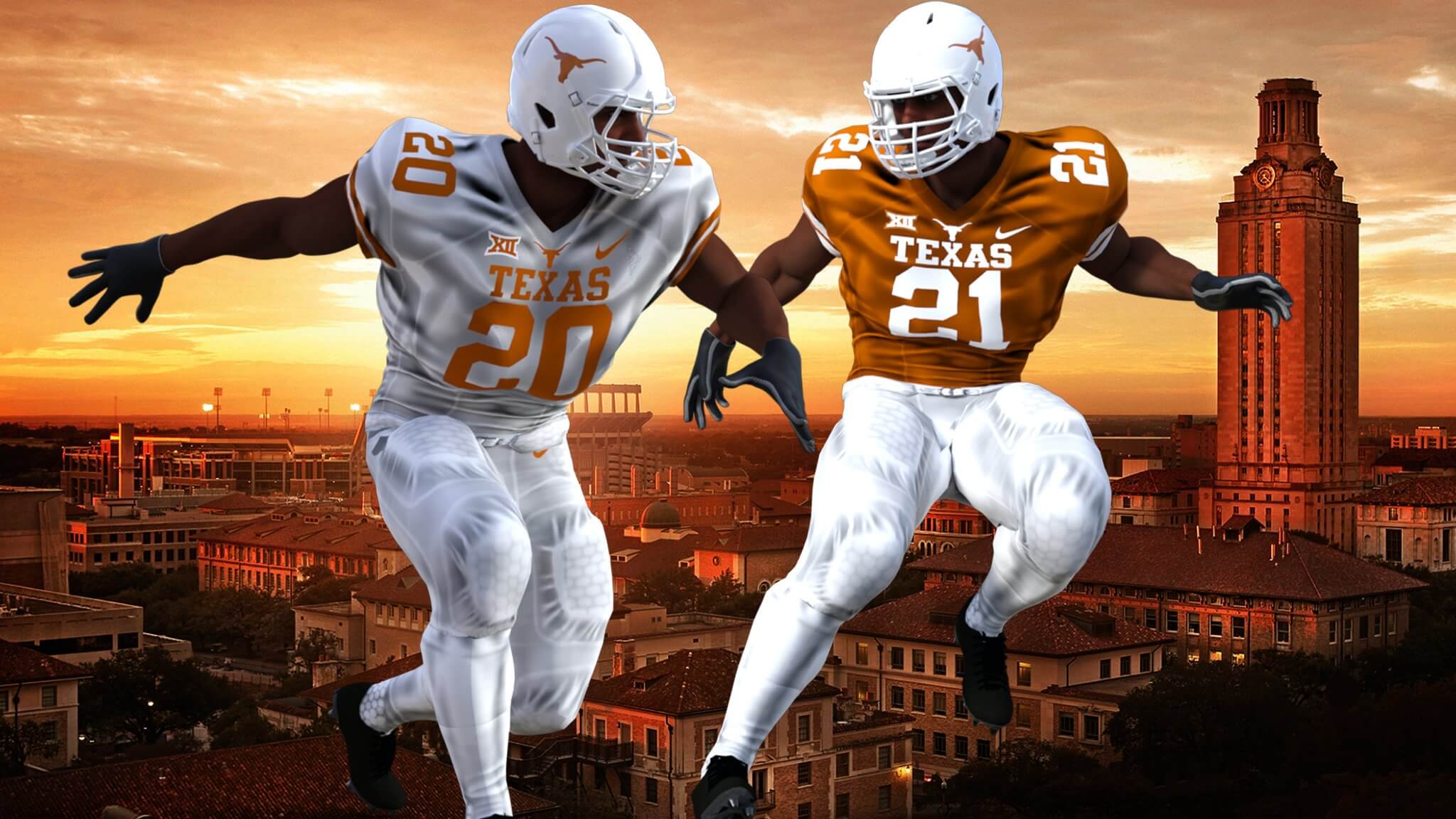 Texas Longhorns 2021 3D Render, Digital Art by caberot