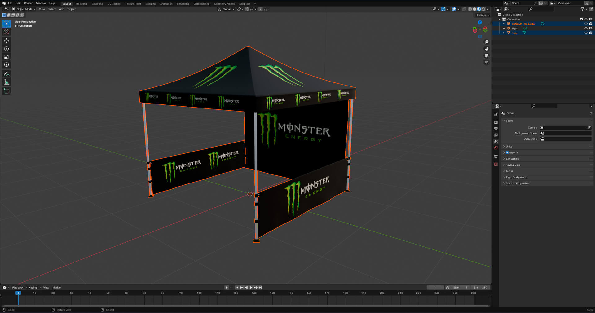 Tent - 3D Model by Cactus3D