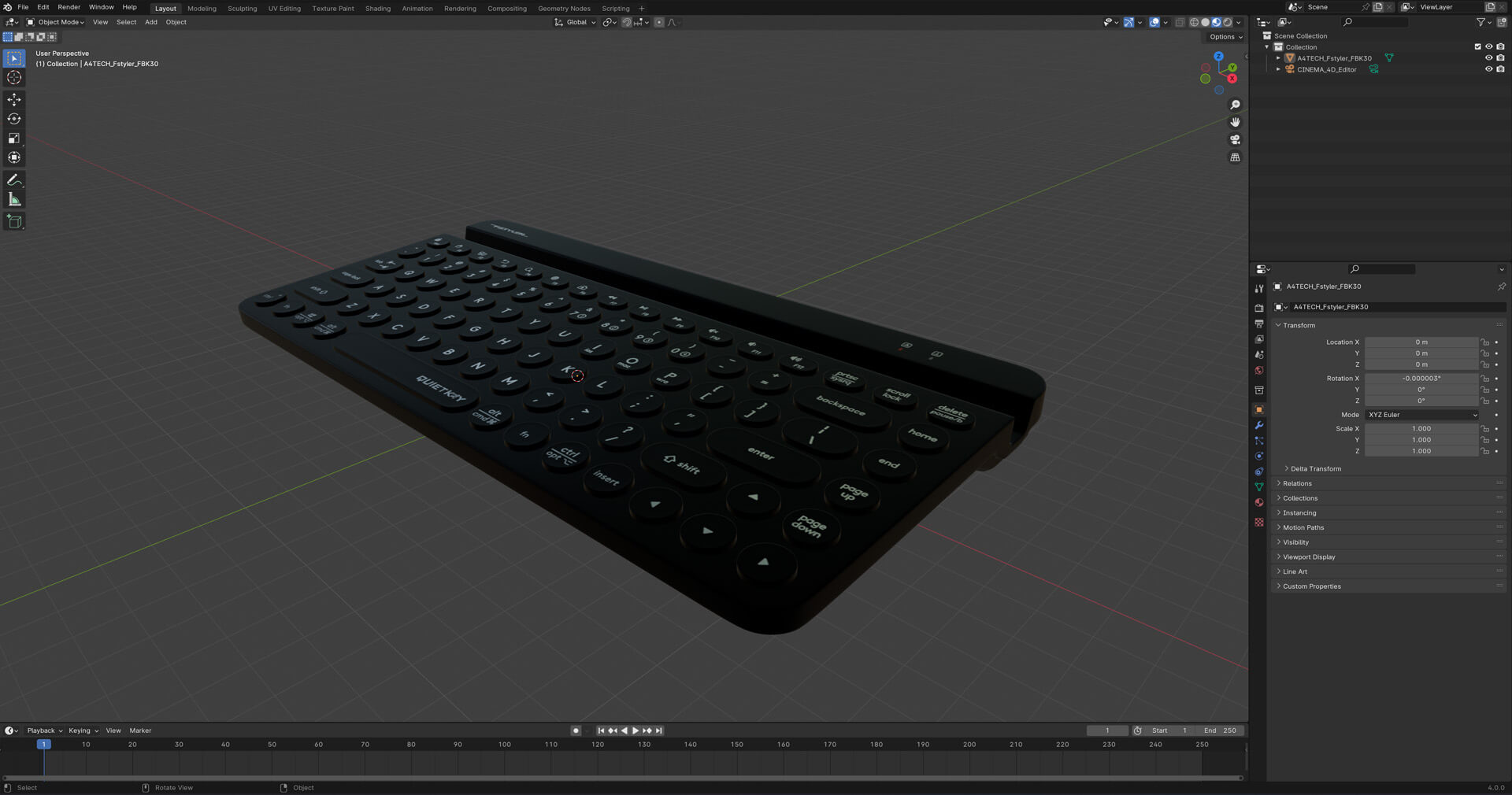 A4Tech Fstyler FBK30 - 3D Model by Cactus3D