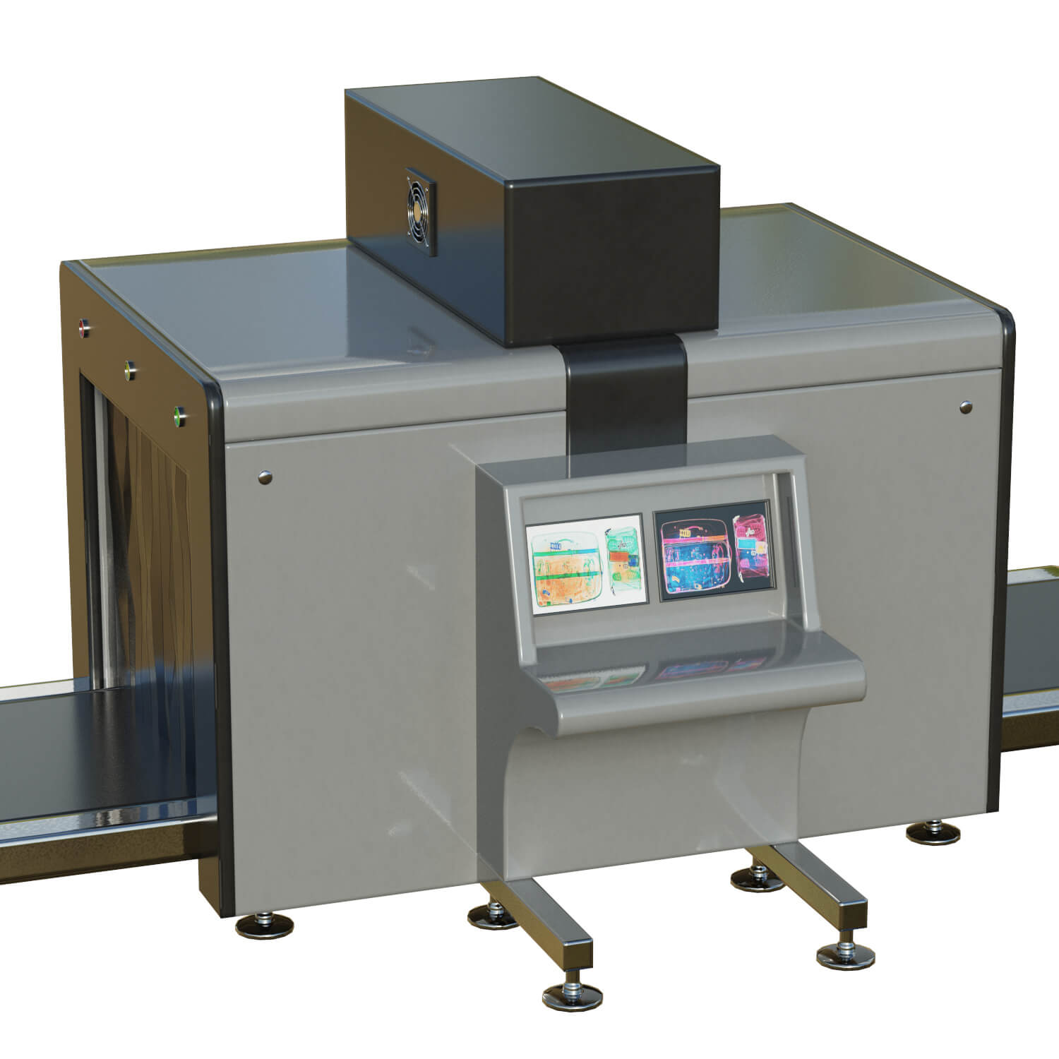 Airport Security X-Ray Conveyer 3D Model by Cactus3D
