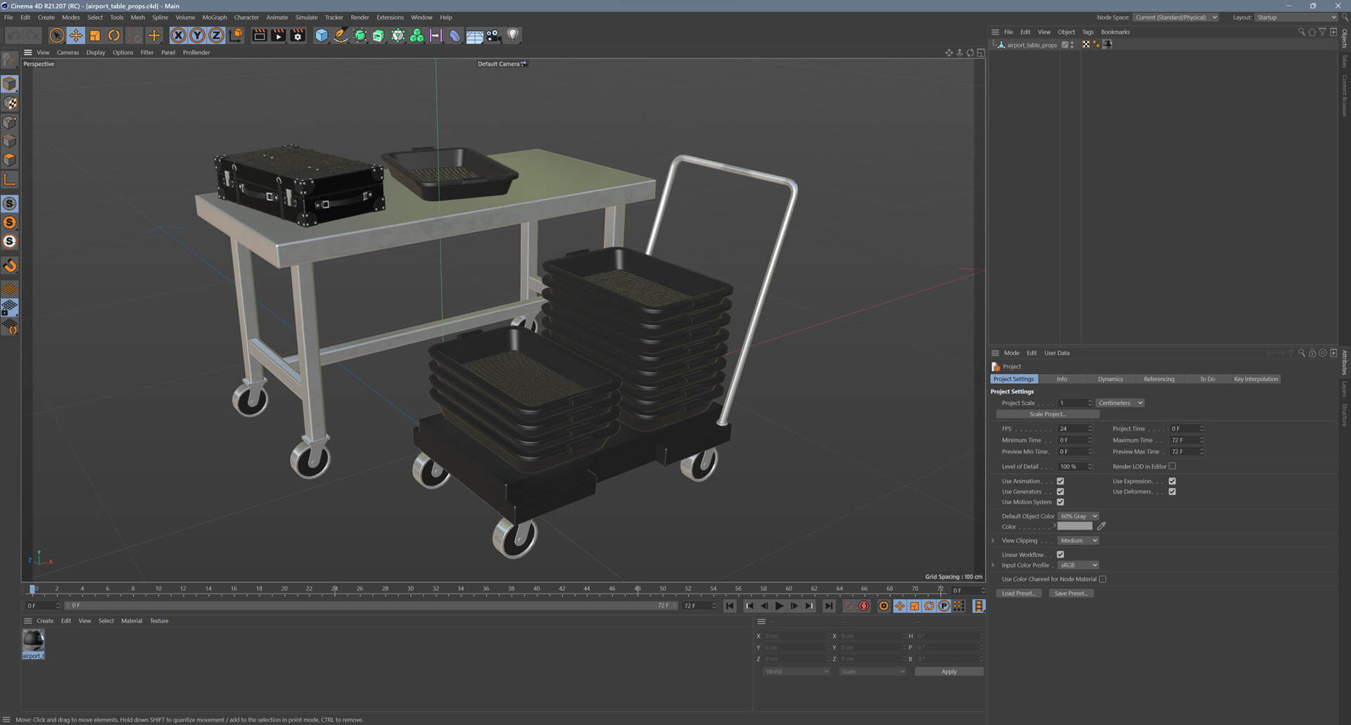 Airport Table Props - 3D Model by Cactus3D