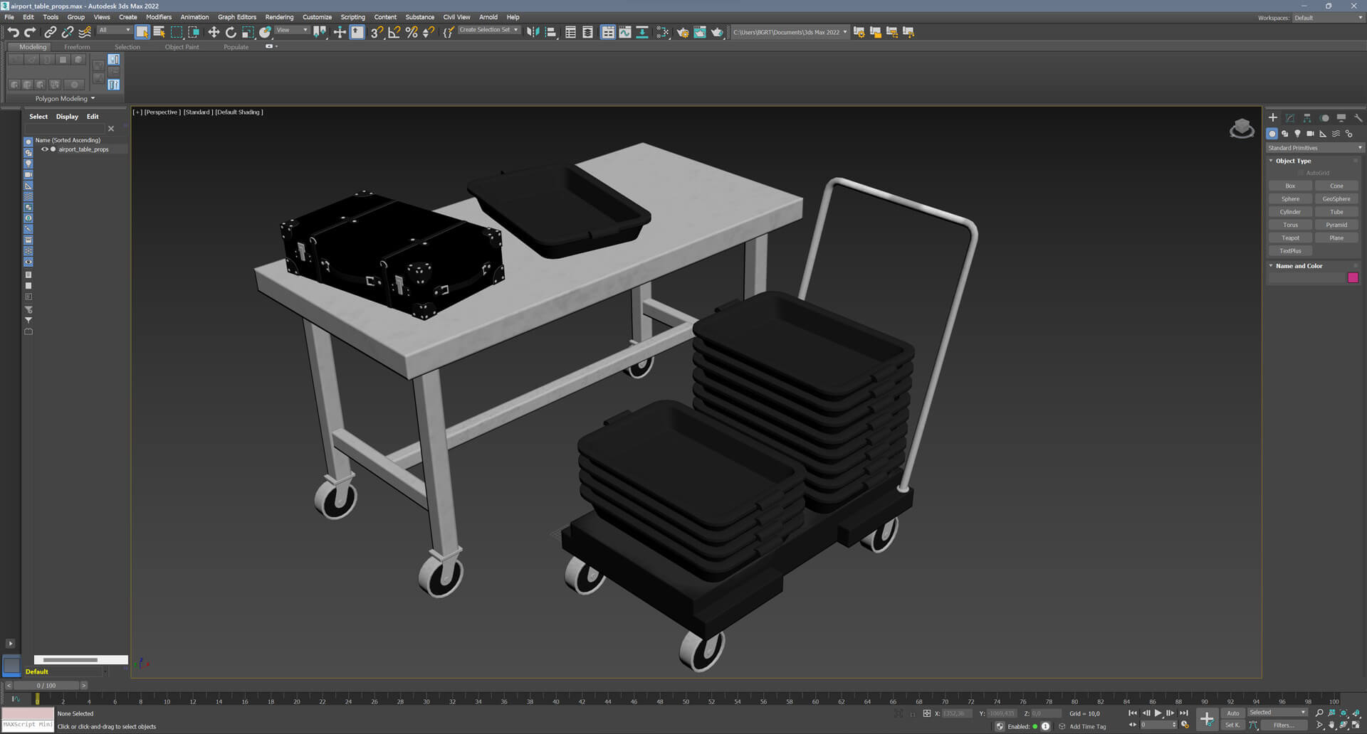 Airport Table Props - 3D Model by Cactus3D