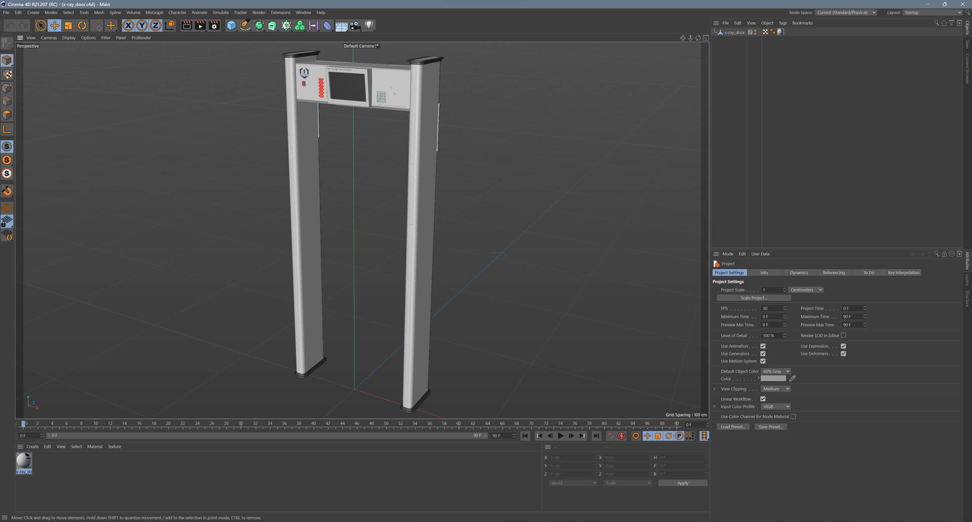 Airport X-Ray Door 3D Model by Cactus3D