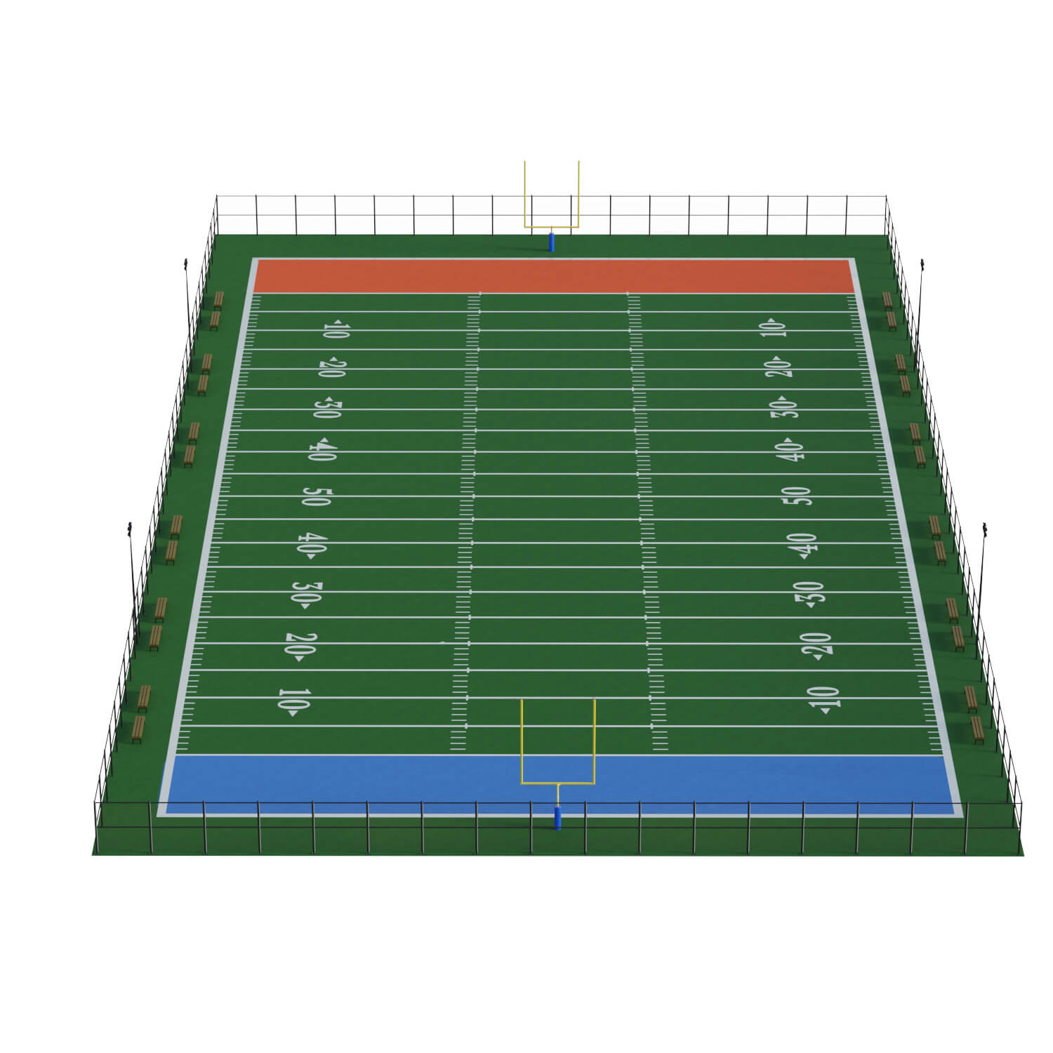American Football Field - 3D Model by Cactus3D