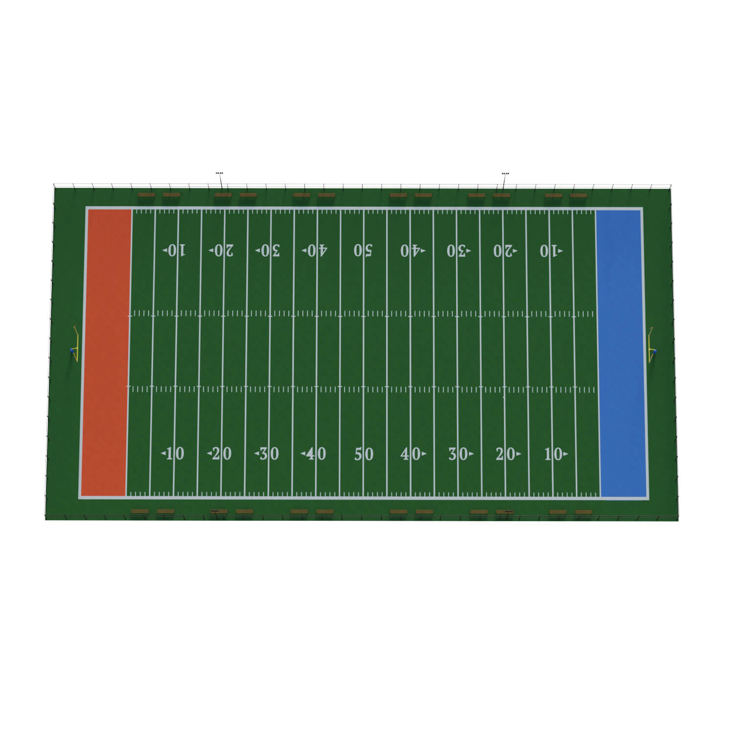 American Football Field - 3D Model by Cactus3D