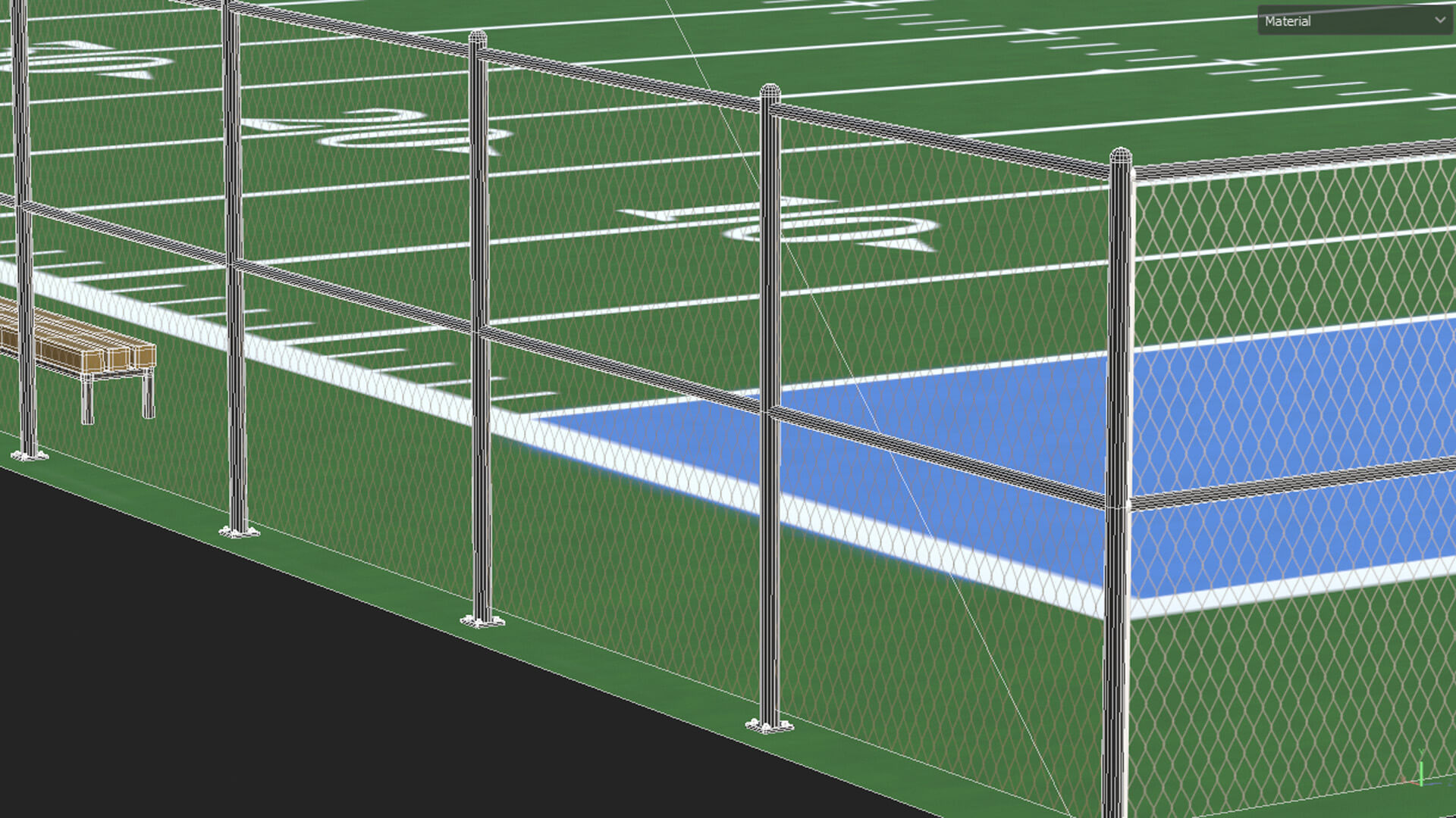 American Football Field - 3D Model by Cactus3D