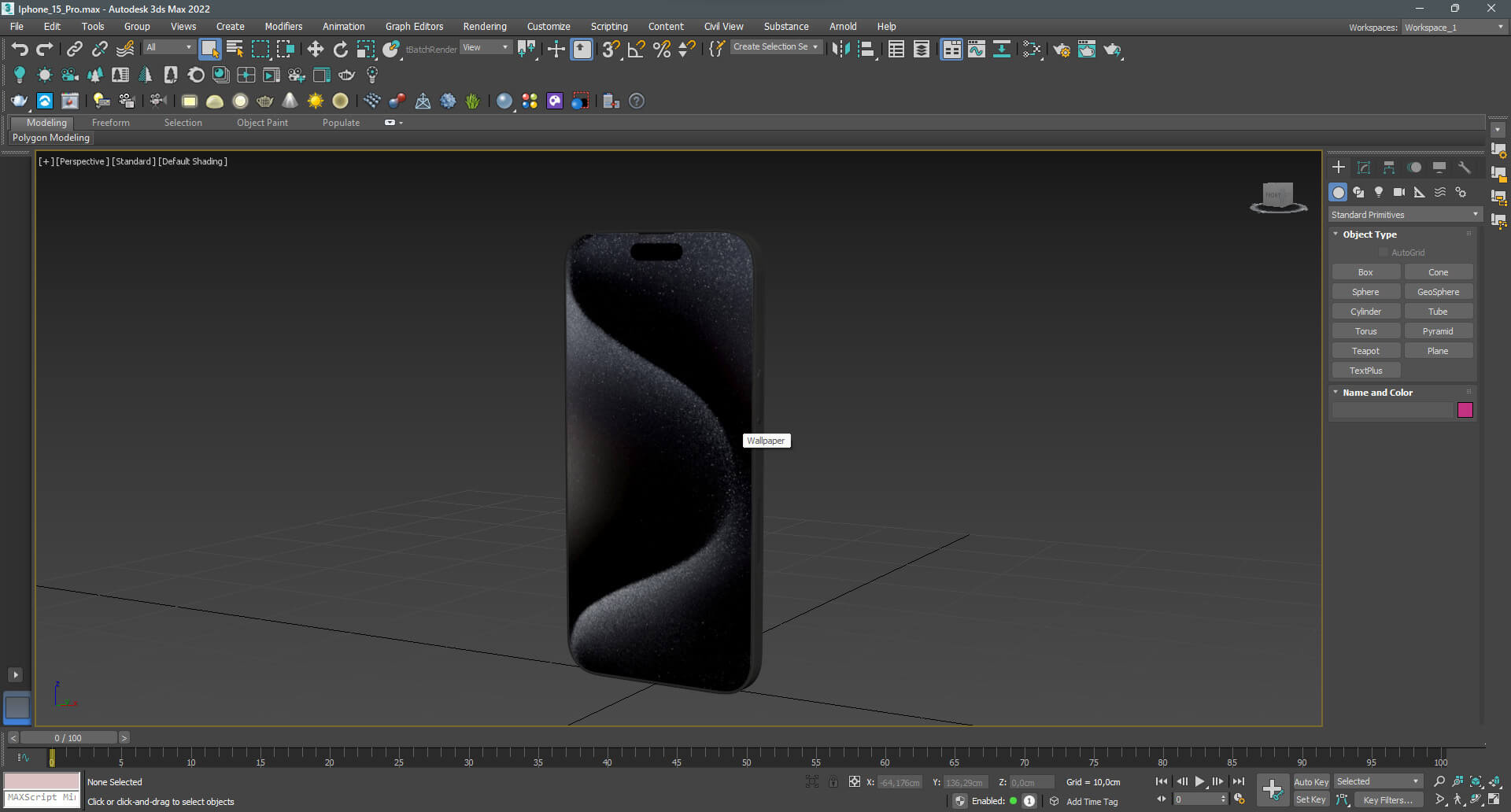 Apple iPhone 15 Pro Black Titanium - 3D Model by Cactus3D