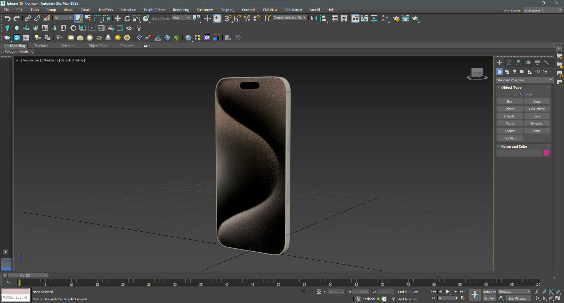 Apple iPhone 15 Pro Natural Titanium - 3D Model by Cactus3D
