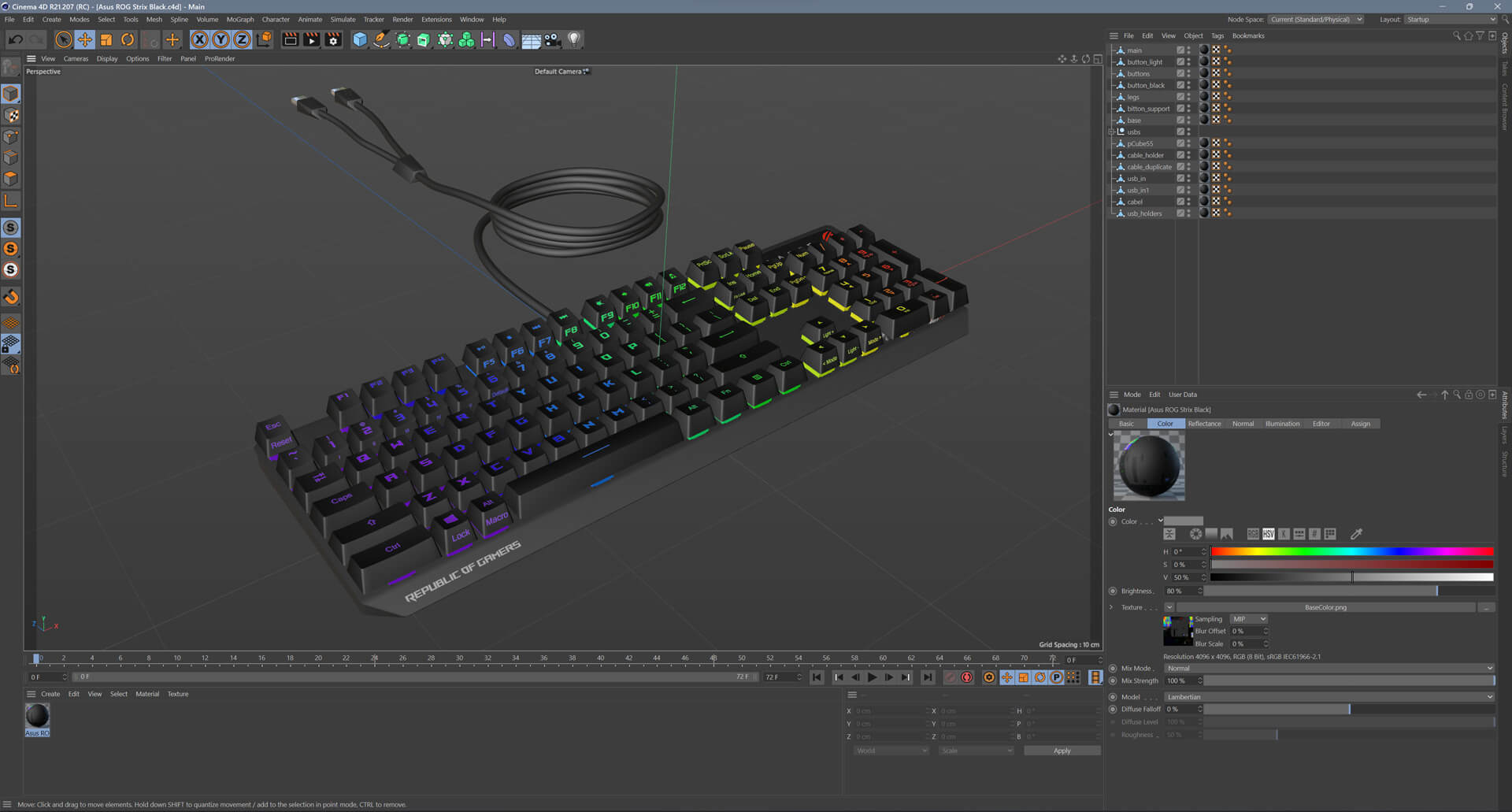 ASUS Rog Strix Black - 3D Model by Cactus3D