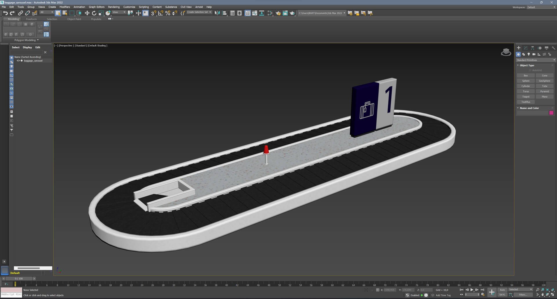 Baggage Carousel - 3D Model by Cactus3D