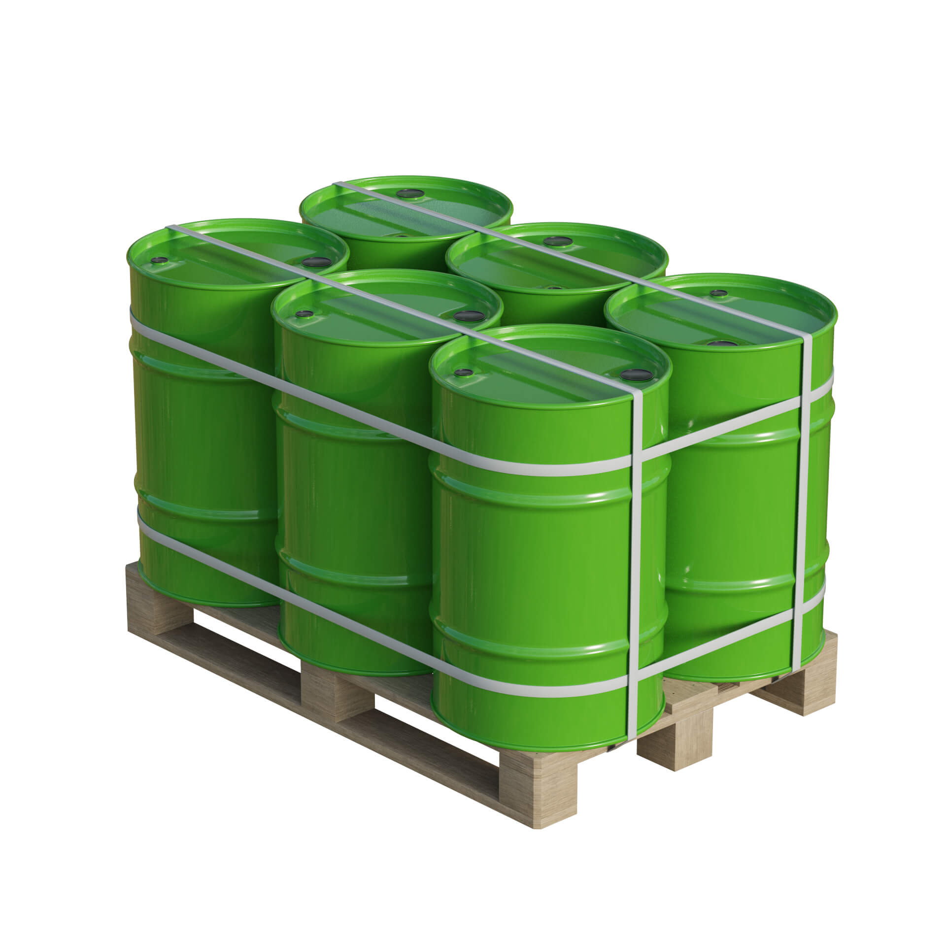 Barrels on Wooden Pallet - 3D Model by Cactus3D