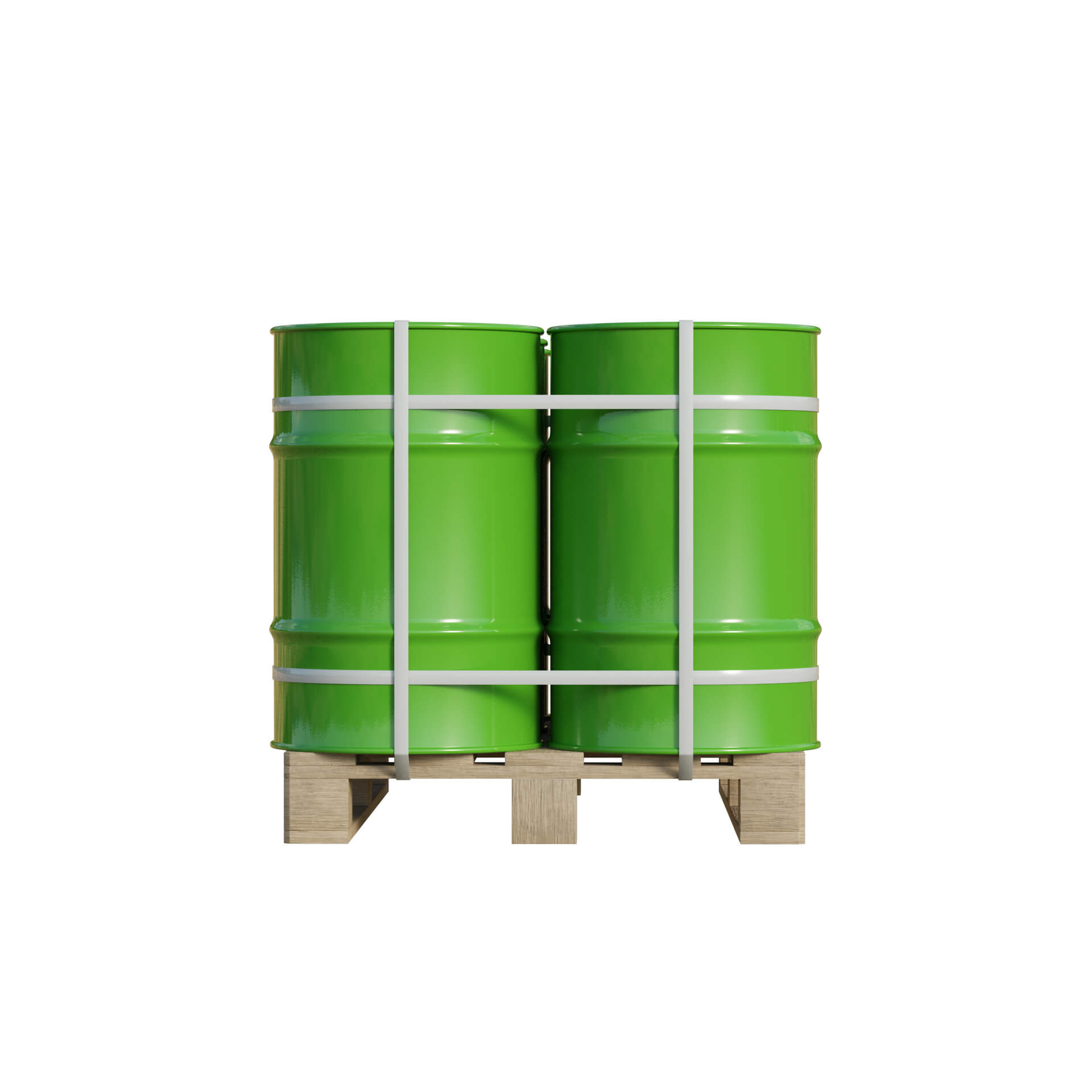 Barrels on Wooden Pallet - 3D Model by Cactus3D