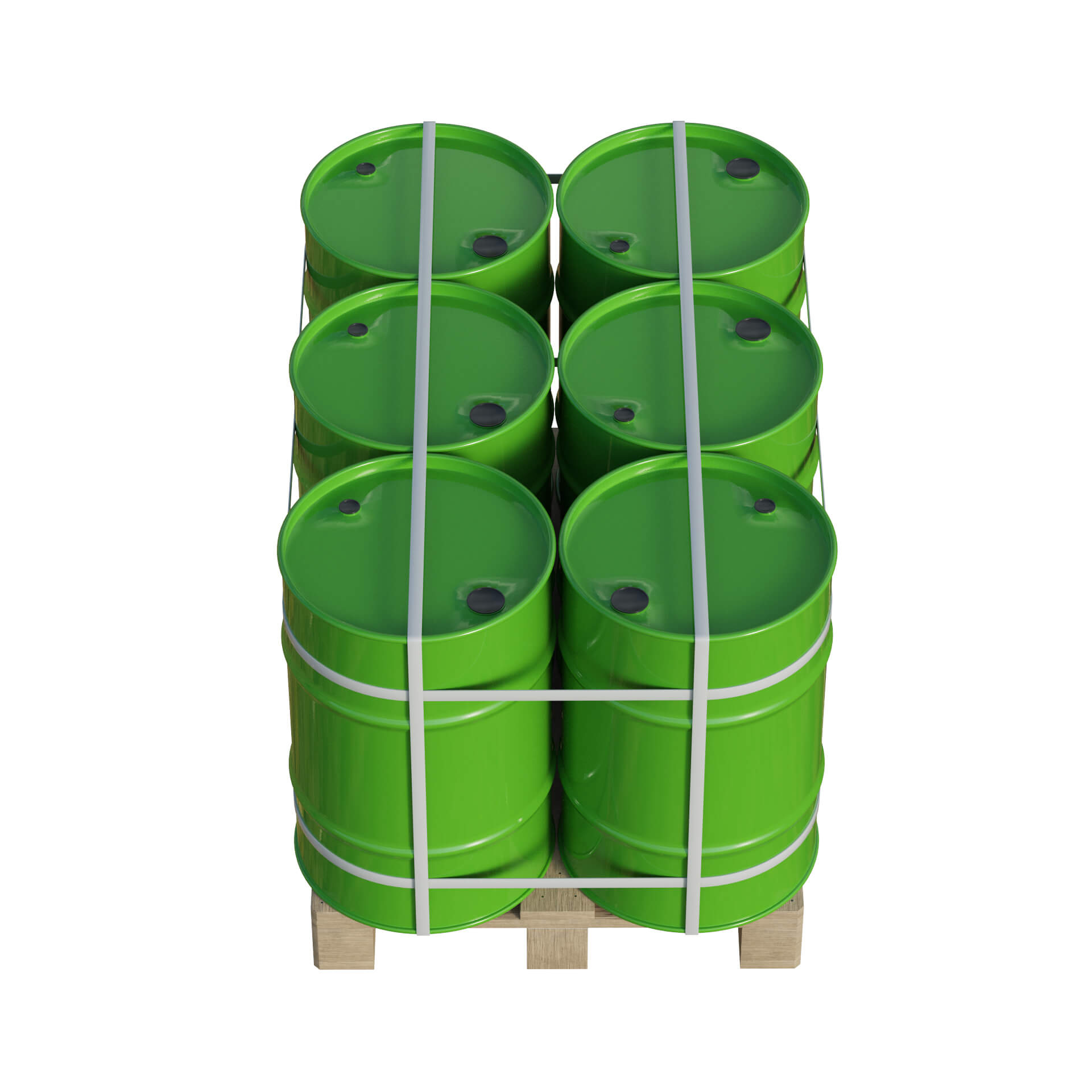 Barrels on Wooden Pallet - 3D Model by Cactus3D