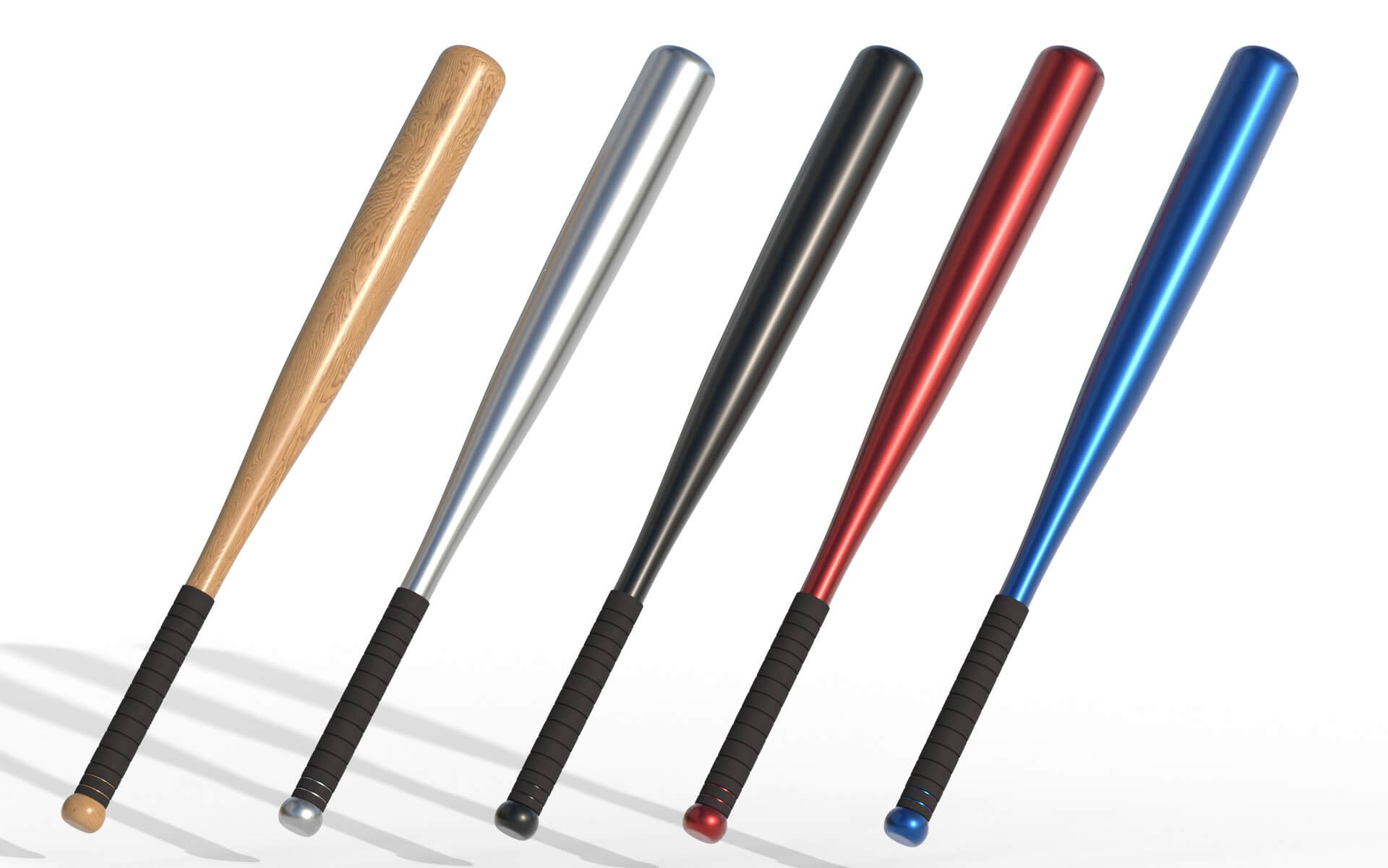 Baseball Bat Collection - 3D Model by Cactus3D