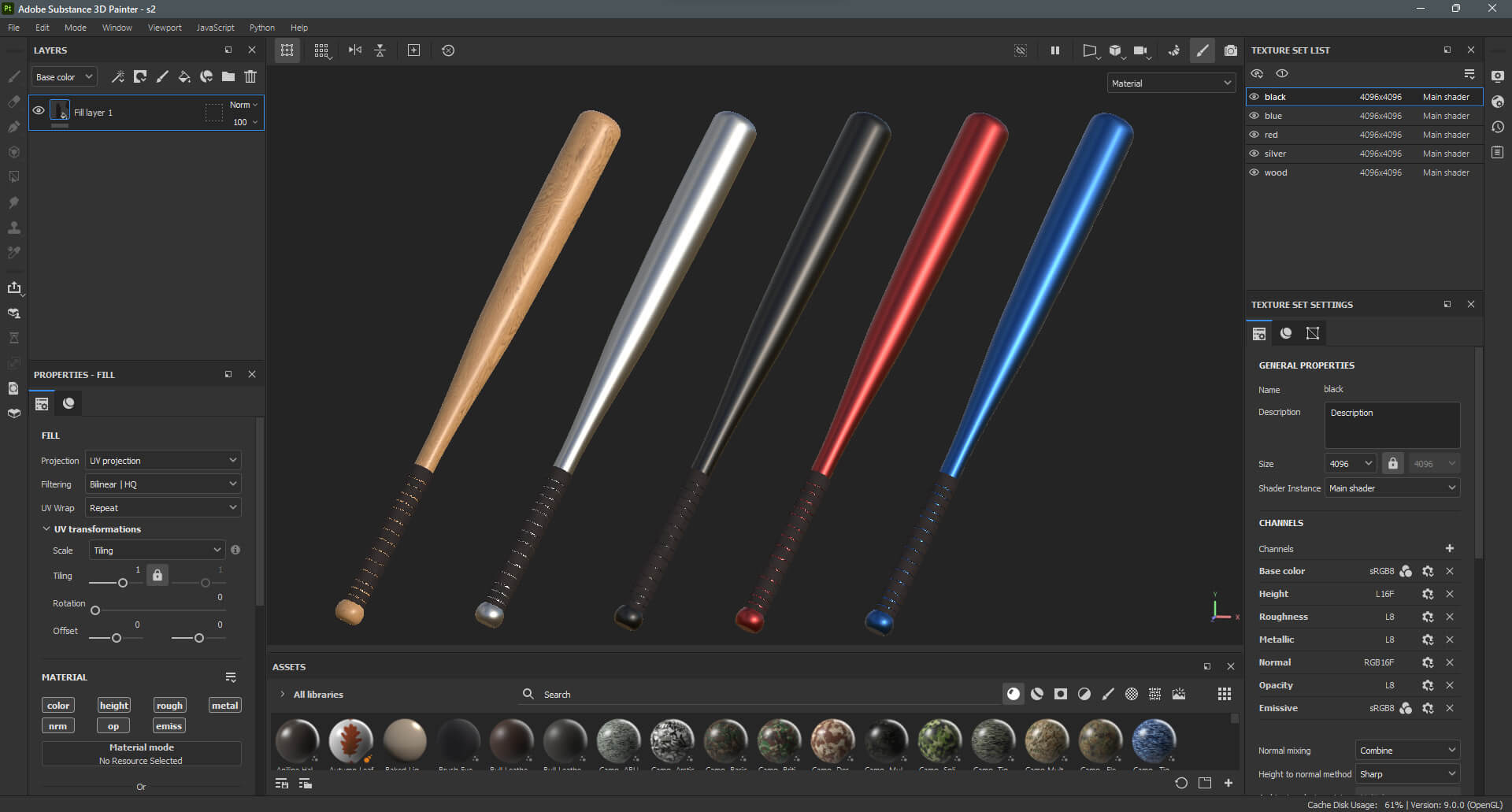 Baseball Bat Collection - 3D Model by Cactus3D