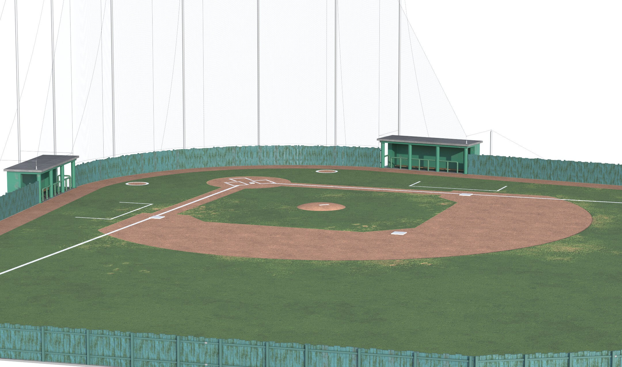 Baseball Field - 3D Model by Cactus3D