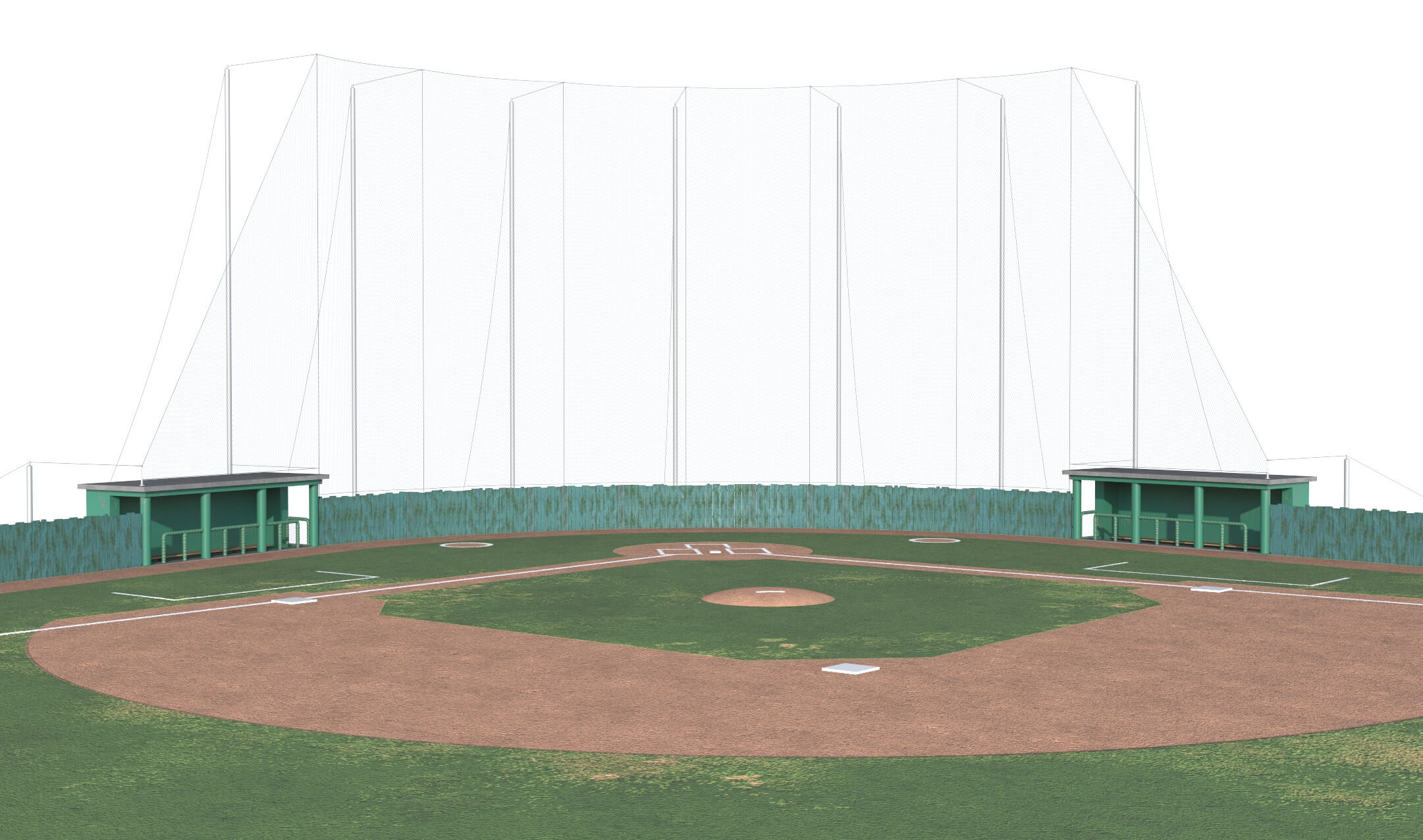 Baseball Field - 3D Model by Cactus3D